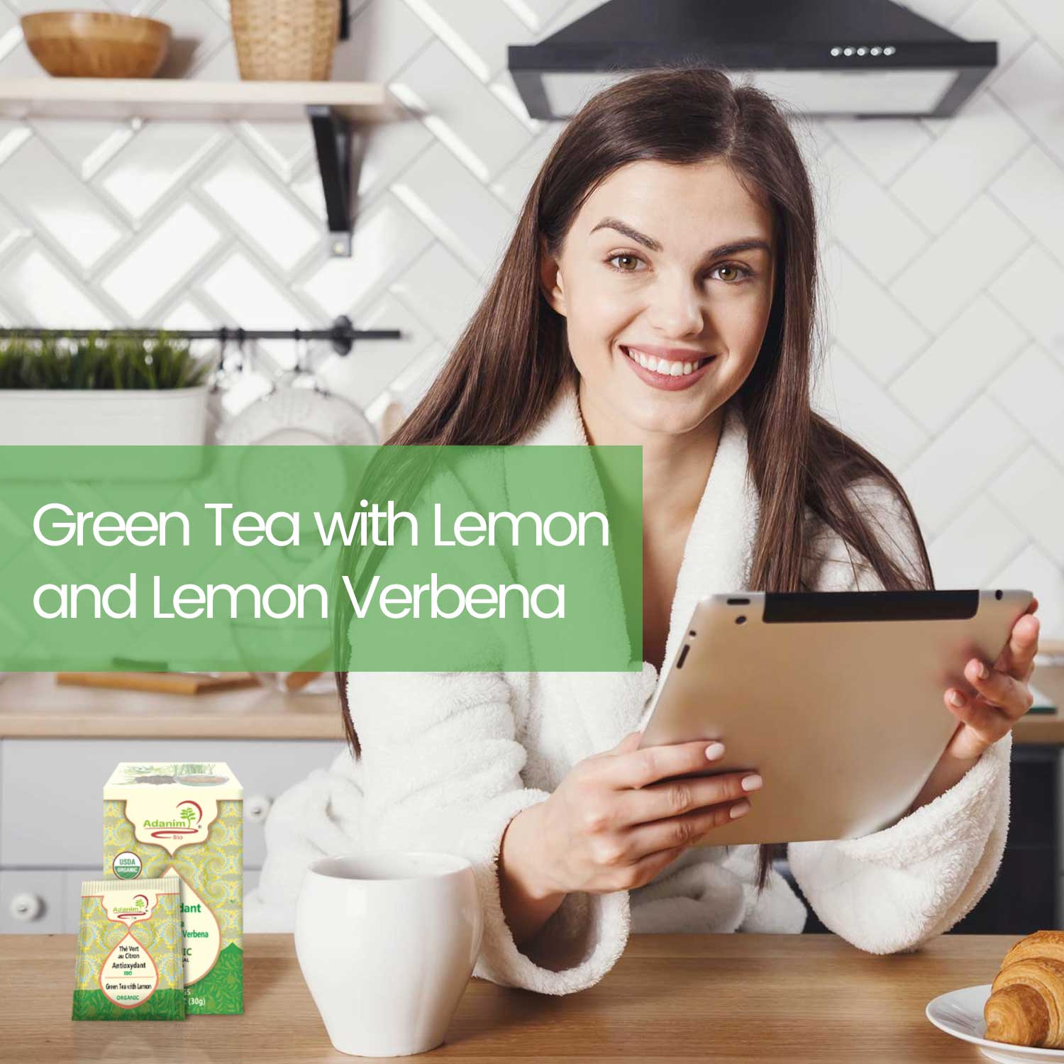 Green Tea with Lemon and Lemon Verbena - Liber-Tea