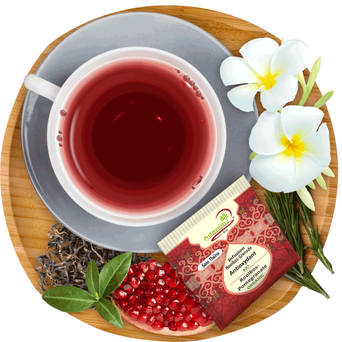 Adanim Bio Organic Rooibos Pomegranate Tea - Caffeine free and Oxalic ...
